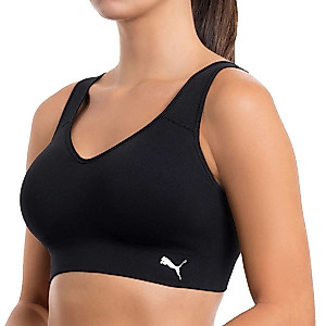 PUMA Women’s Seamless Convertible Sports Bra, 2-Pack (as1, Alpha, m, Regular, Regular, Black/Gray)