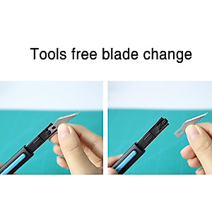 Nova 121PCS Premium Craft & Hobby Knife Set, 1 Precision Knife with 120 SK2 #11 Hobby Blade Refill, Combination of Safety Art Knife and Sharp blades for Leather Art, Scrapbooking, Foam, Clay, Carving.