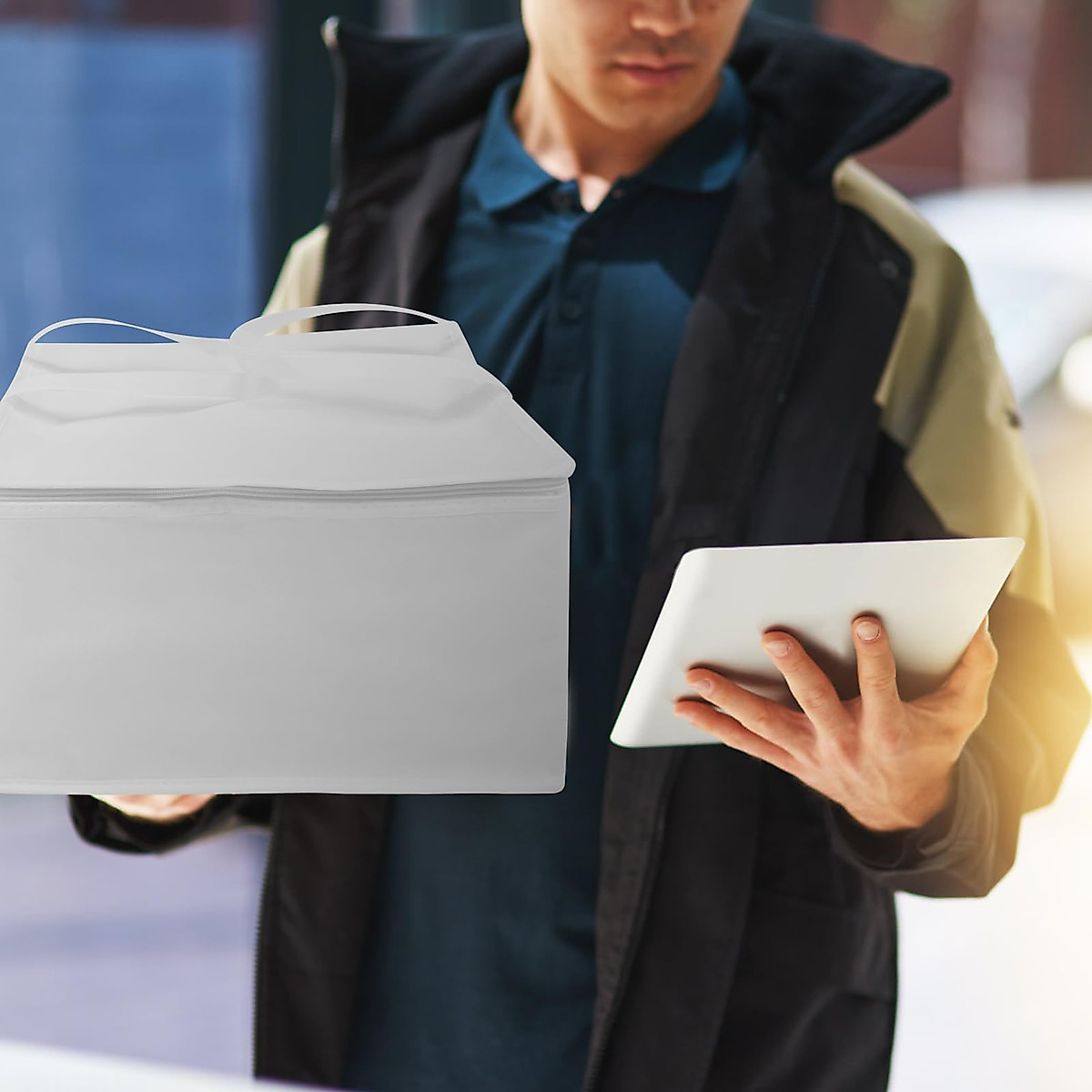 Hemoton Insulated Shopping Tote Insulated Food Bag Food Storage Bag Hot and Cold Thermal Insulated Food Carrier Large Capacity Warming Bag for Travel Picnic Hiking Outdoor Cake Packing Bag