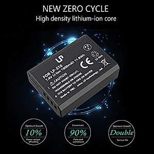 LP-E10 Battery Charger Pack, LP 2-Pack Battery & Charger, Compatible with Canon EOS Rebel T7, T6, T5, T3, T100, 4000D, 3000D, 2000D, 1500D, 1300D, 1200D, 1100D &More (Not for T3i T5i T6i T6s T7i)