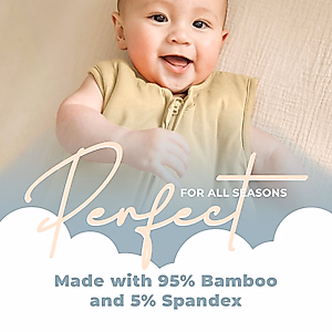 Nyte Nyte Baby - 1.-TOG Goldie, 0 to 6 Months, Sleeveless Sleep Sack, Soft Baby & Toddler Sleeping Sack, Breathable Sleep Sack with Adjustable Feet Cuffs & Anti-Slip Grip