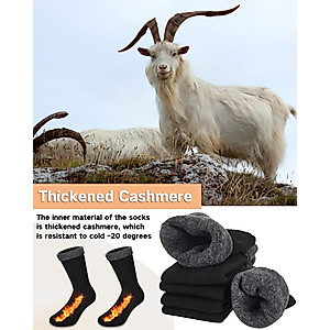 72 Pairs Thermal Socks Bulk Socks Thick Winter Socks Unisex One Size Socks for Men Women Homeless Care Package (Black,Medium)