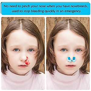 60 Pieces Nose Stop Clips Nose Nasal Stopper Clips Plastic Foam Nose Clips for Accidental or Emergency Condition (Blue)