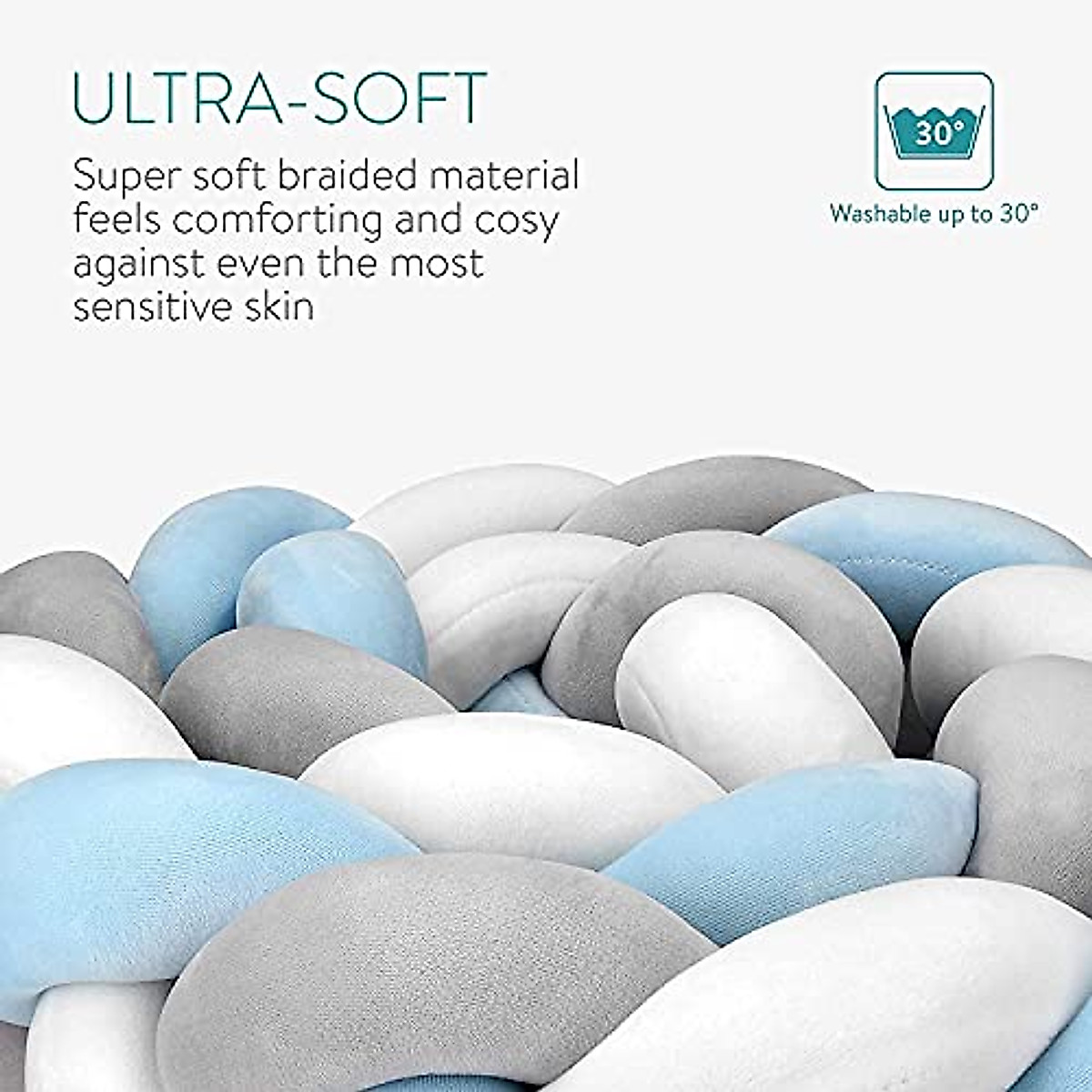 GearKing Cushion Soft Knot Pillow158 inches Handmade Soft Cushion Decor for Bedroom (158in+Pink)