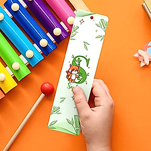 GOLEEX Personalized Initial Bookmark Red Panda Magnetic Bookmarks Customized Name Letter Page Markers Cute Bookworm Gifts for Book Lovers Readers Students Kids Women at Christmas