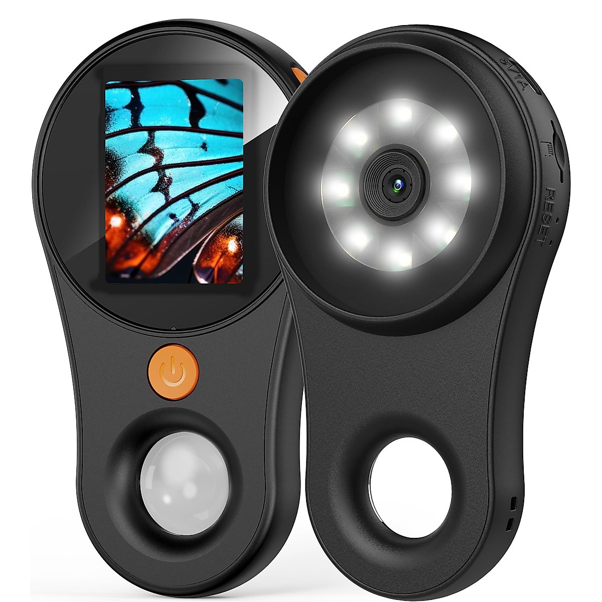 Macro Microscope Digital Fixed Focus 2.0 inch IPS Color Screen, 200w Pixel, 500x Magnification, Portable Handheld Magnifying Glass, Built-in 8LED Lights Compatible with Windows, Mac OS (Black)