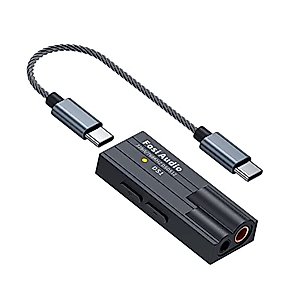 Fosi Audio DS1 DSD512 HiFi USB C DAC ES9038Q2M Mini Audio Headphone Amp Adapter Supports 32bit/768kHz with 4.4MM and 3.5MM Dual Headphones Outputs Compatible with Smartphones/Laptop/PC/Music Players…