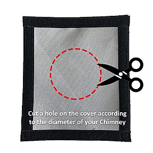 Hot Tent Stove Jack Tent Highly Flame-Retardant Firewood Stove Furnace Pipe Fireproof Anti-Scald Protection Ring Hot Tent Stove Jack（9 X 7.8 Inch）