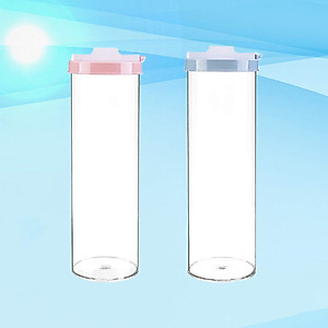 Hemoton 2Pcs airtight food canister food storage containers spaghetti holder plastic spaghetti noodle container cereal dispenser jar Jars for Spaghetti dry food container flour oatmeal