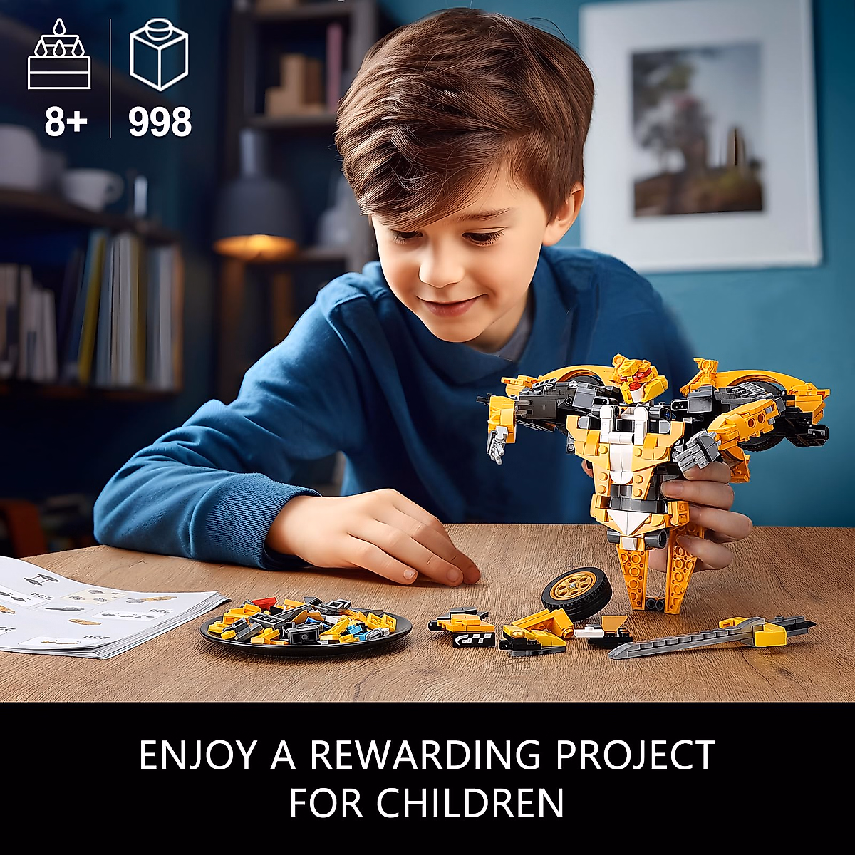 Bundle - 2 items: Sillbird STEM 12-in-1 Education Solar Robot Toys, 2in1 Transforming Robot & Technic Racing Car Construction Blocks Kit, Creative Collectible Gift for Boys Girls Kids Aged 8-12