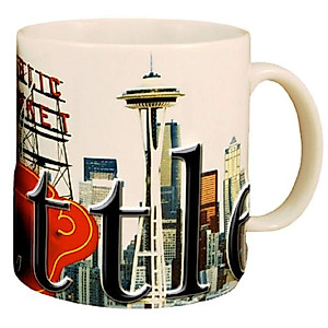 Americaware - City of Seattle Souvenir Ceramic Coffee Mug / Cup - 18oz