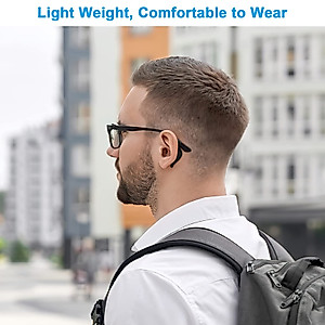 LDCREEE 12 Pairs Eyeglass Ear Grip, Anti-slip Eyeglass Holder, Premium Silicone Ear Hook, Eyeglass Temple Tips Sleeve Retainer for Glasses, Sunglasses （Black, Clear-12 Pairs）