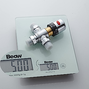 HHOOMMEE DN15 Thermostatic Water Mixing Valve, 3 Way 1/2 Inch Temperature Control Bathroom Faucet Shower Valve…