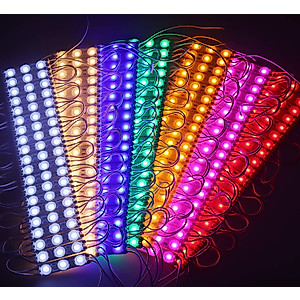 Rextin Super bright 200pcs 2835 3 LED Module White Waterproof Decorative Light for Letter Sign Advertising Signs with Tape Adhesive Backside 3 Years Warranty