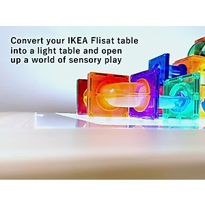 Toddle Way LED Light Pad Compatible with IKEA Flisat Table. Use standalone or as a Flisat Table Insert. 3 Light Levels for tracing, Arts Crafts, Montessori Waldorf Reggio Light Sensory Play for Kids