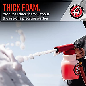 Adam's Premium Foam Gun Car Wash Foam Gun for Garden Hose | Mix with Car Soap & Water & No Pressure Washer Required | Mega Suds Car Detailing & Car Cleaning Foam Sprayer