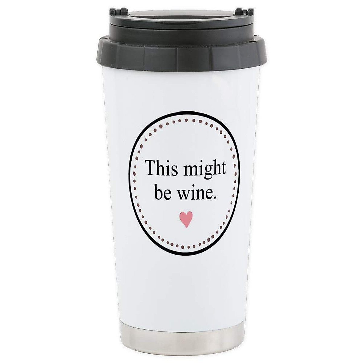 CafePress This Might Be Wine Travel Mug Stainless Steel Travel Mug, Insulated 20 oz. Coffee Tumbler