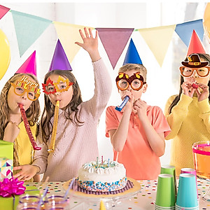 Harrycle 32 Pcs Fall Party Decoration Paper Eyeglasses Autumn Thanksgiving Costume Photo Booth Props Pumpkin Maple Leaf Fall Themed Supplies for Happy Fall Harvest Decorations Thanksgiving Party Favor