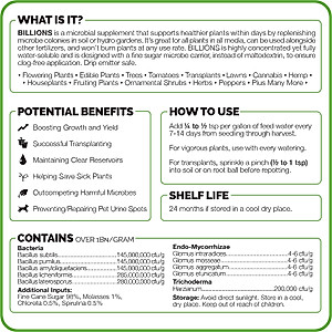 TPS Billions Concentrated Microbial Root Enhancer, 100% Water-Soluble with Mycorrhizae, Bacteria and Trichoderma, 8 oz (1/2 Pound)