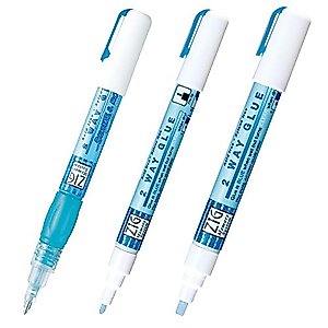 Kuretake Zig 2 Way Glue 3 Pens Set, AP-Certified, Adhesive for Kids, Artists, Crafters, Perfect for Scrapbooking, Craft, Card Making, Foil Calligraphy, Made in Japan…