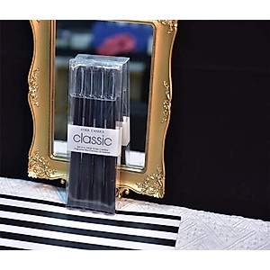 10 Inch Taper Candles - 4 Pack Unscented Dripless & Smokeless Home Décor - Perfect for Dinner, Party, Wedding, Halloween, & Churches & Votive Candles.(9.9, Black)