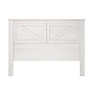 BOWERY HILL Wooden Queen Panel Headboard in Ivory Oak