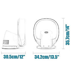 14″Bladeless Wall Fan, 26W Desktop Cooling Fan With Remote/Timer, For Home Living Room Office