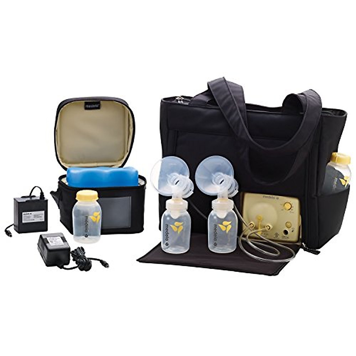 Medela Pump in Style Advanced with On the Go Tote, Double Electric Breast Pump, Nursing Breastfeeding Supplement, Portable Battery Pack, Sleek Microfiber Tote Bag included with Breastpump