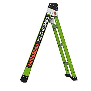Little Giant Ladders, King Kombo, Professional, 4 ft. A Frame, 7 Ft. Extension, Fiberglass, Type 1AA, 375 lbs weight rating, (13470-001)