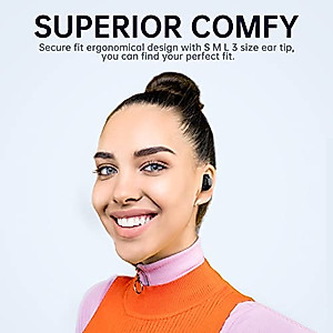 Active Noise Cancelling Wireless Earbuds Picun v5.0 Bluetooth Headphones Touch Control Premium Hifi Stereo in-Ear Wireless Headphones with HD Mic, IPX5 Waterproof, Mono/Twin Mode for Sport Workout Gym