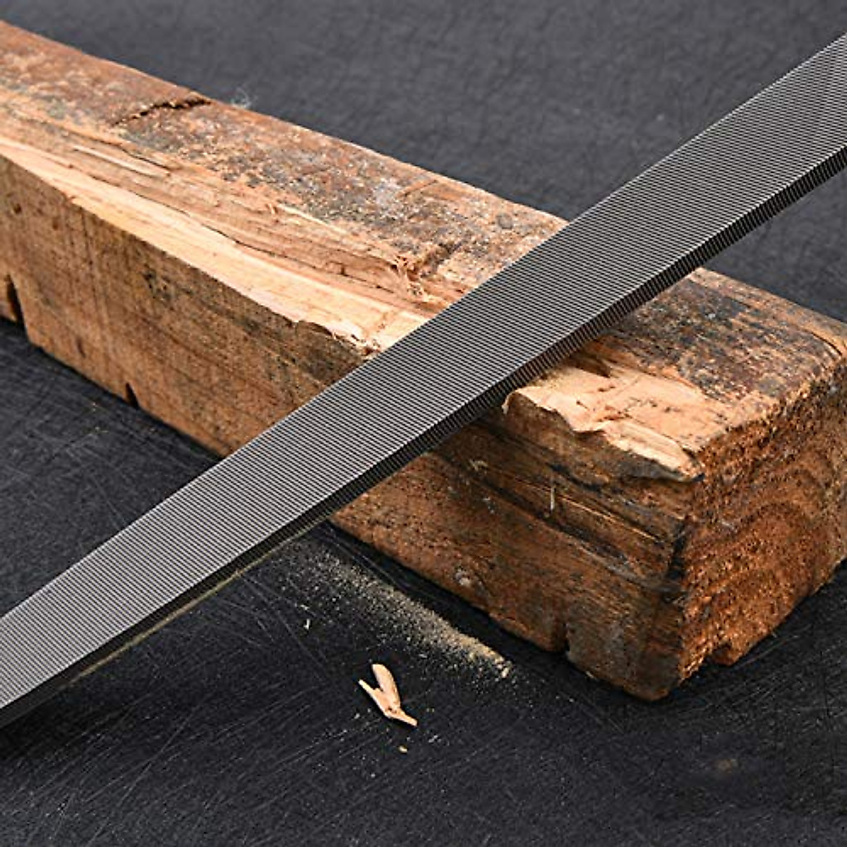 KALIM 8 Inch Flat Hand File with High Carbon Hardened Steel, Ergonomic Grip, Plastic Non-Slip Handle …