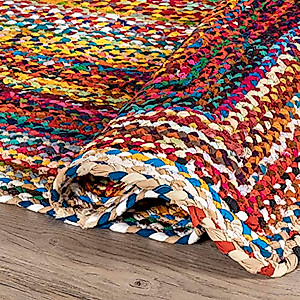 NuLOOM Tammara Bohemian Hand Braided Area Rug, 3' x 5' Oval, Multi