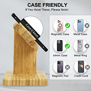 Wireless Charging Station for Apple, 20W Fast 3 in 1 Wireless Charger Stand, Bamboo Charging Station for iPhone 15/14/13/12 Pro/Max/Plus, for Apple Watch 8/7/6/SE/5/4/3/2, for Airpods 3/2/Pro