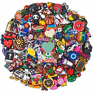 30 Pcs Pack Colorful Butterfly Shoe Charms Women Love & Peace Shoes Decorations Texas Houston Shoes Accessories