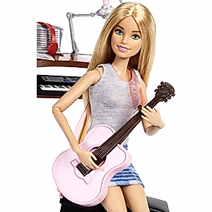 Barbie Musician Doll & Accessories, Music-Themed Playset with Guitar, Keyboard, 2 Mics & More, Blonde Doll