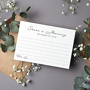 Share a Memory Cards - Minimalist Well Wishes Card - 6 x 4 - Set of 50 - for Celebration of Life, Weddings, Anniversaries, Memorials, Funerals, Birthdays, Graduation, Retirement, Going Away