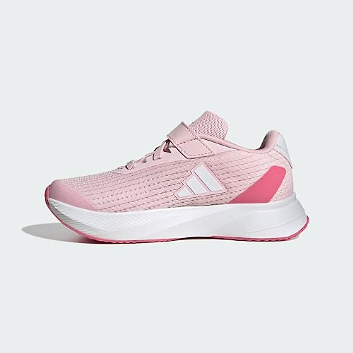 adidas Duramo SL Elastic Lace Sneaker, Clear Pink/White/Pink Fusion, 2 US Unisex Little Kid