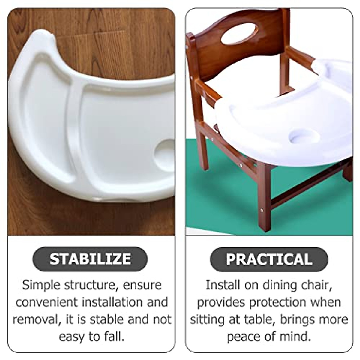 Snack Booster Fast Dining Tray Clip On High Chair Tray Removable Dining Tray for Hook on High Chair Supplies Hook on Chair Tray