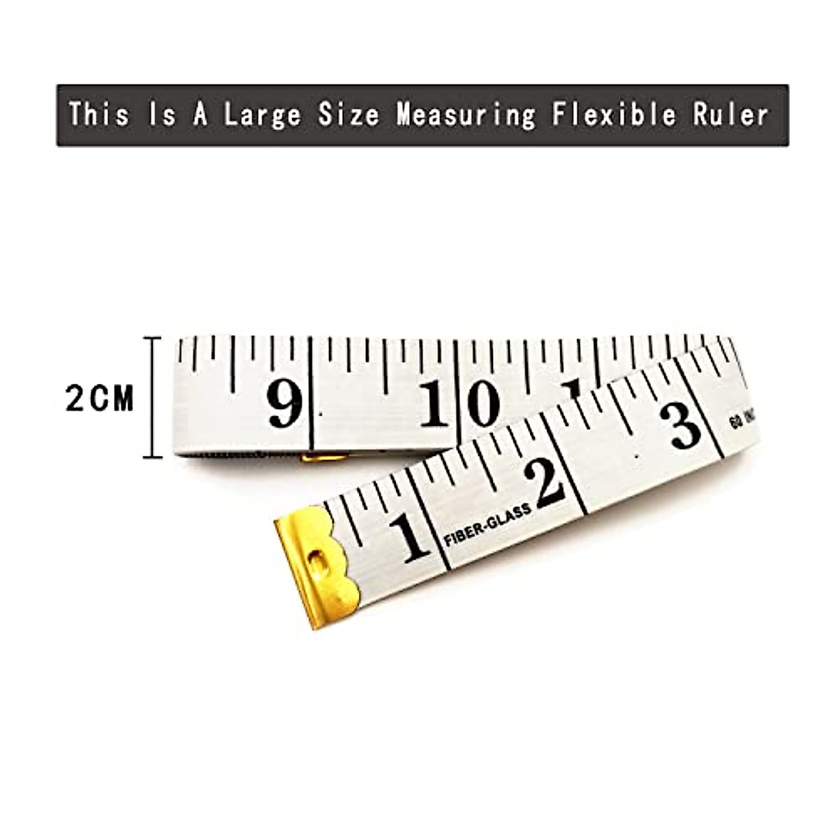 3 Pack Double Scale Soft Measuring Tape for Body Sewing Tailor Cloth Flexible Ruler, Fabric Craft Tape Measure & Medical Body Measurement 60 inch/150cm,White