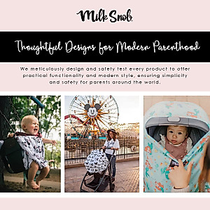Milk Snob Original Disney 5-in-1 Cover - Nursing Cover for Breastfeeding - Baby Car Seat Cover, Carseat Canopy & Stroller - Essential All-in-One Cover - Gift for Mom, Baby (Mickey Mouse Sketch)