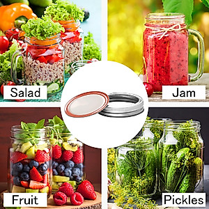 SLifeJars Canning Lids and Rings Regular Mouth,240 Pcs 70MM Mason Jar Lids and Rings Set for Regular Mouth Canning,Split-type Lids with Silicone Seals Rings Leak Proof and Secure for Regular Mason Jar