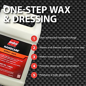 Malco Nano Care Spray Wax - Interior and Exterior Car Wax / Provides Long-Lasting Shine and Protection Both Inside and Outside Vehicle / 1 Gallon (128001)