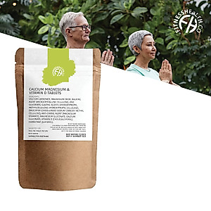 Fitness Health Calcium Magnesium & Vitamin D Tablets - Calcium and Vitamin D Tablets - Vegan Vitamins Supplement - Non-GMO and Gluten Free