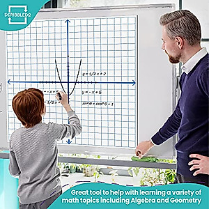 Jumbo Magnetic Coordinate Plane 27" x 27" White Board Dry Erase Graph Grid Board XY Coordinate Plane Grid Whiteboard Math Teacher Supplies