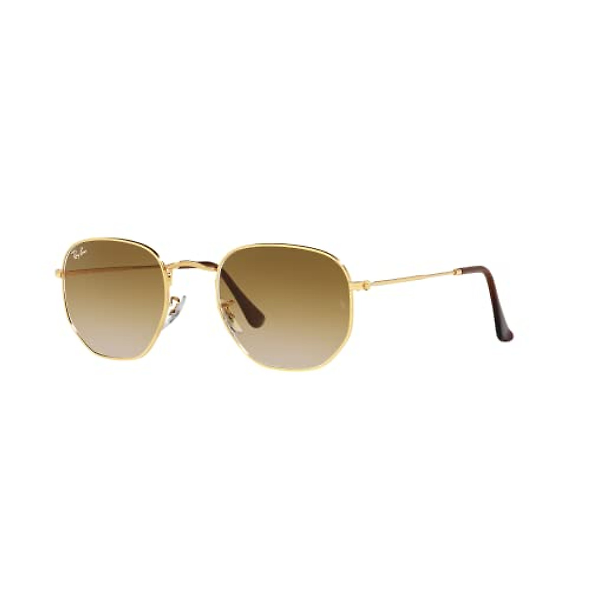 Ray-Ban RB3548 Hexagonal Sunglasses, Gold/Clear Gradient Brown, 54 mm
