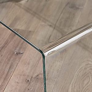 Christopher Knight Home Pazel 12mm Tempered Glass Coffee Table, Clear