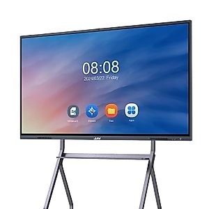 JAV Smart Board 75" Interactive Whiteboard 4K Touchscreen, Digital Presentation Electronic Smart Whiteboard Built-in Camera for Classroom Home Office Studio (Wall Mount Included)