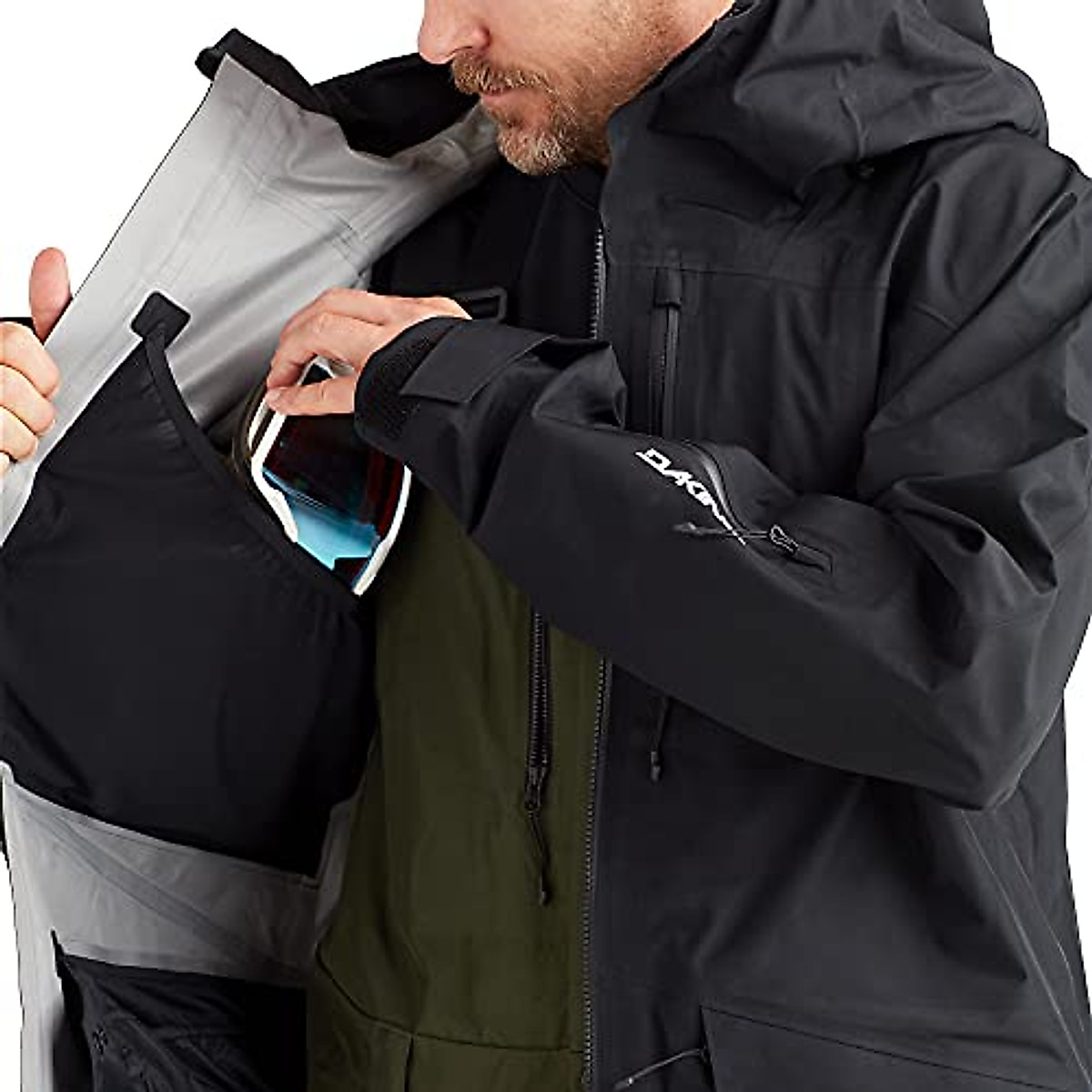 Dakine Mens Stoker Gore-Tex 3-Layer Ski/Snowboard Winter Jacket, Black, Medium