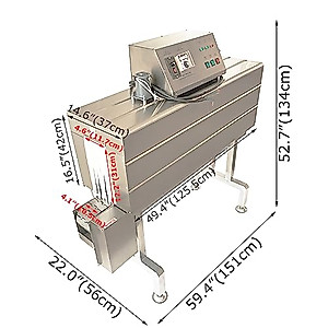 INTSUPERMAI Shrink Wrap Machine Bottle Label Heat Wrapping Packaging Sealing Machine 220V Tunnel Packaging Machine for Bottle Label/Shrink Sleeve Label Machine