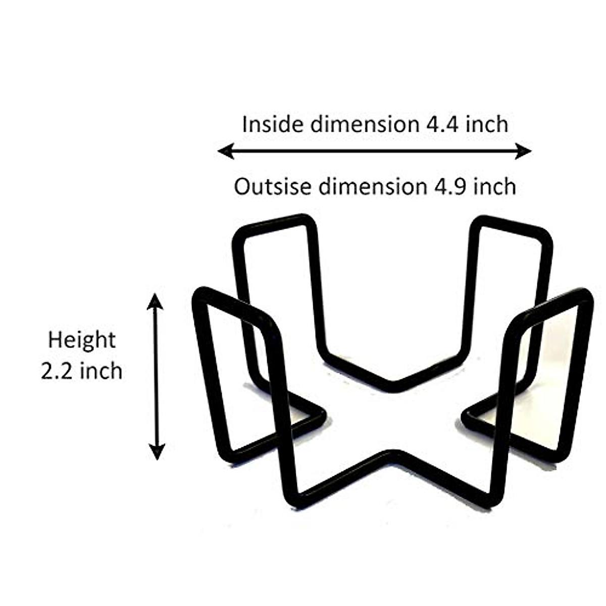 4.5 Inch Premium Black Iron Metal Coaster Holder for Both Round and Square Coasters New Modern Design. Stronger, Thicker Construction Holds Up to 7 Coasters (1)